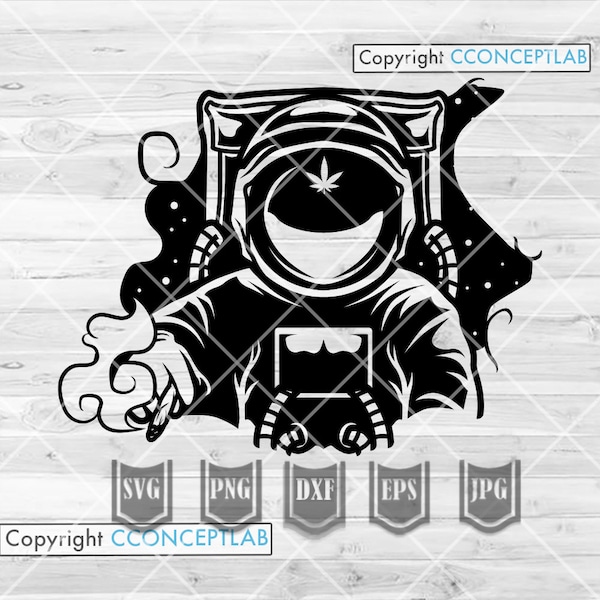 Weed Astronaut Svg - Etsy