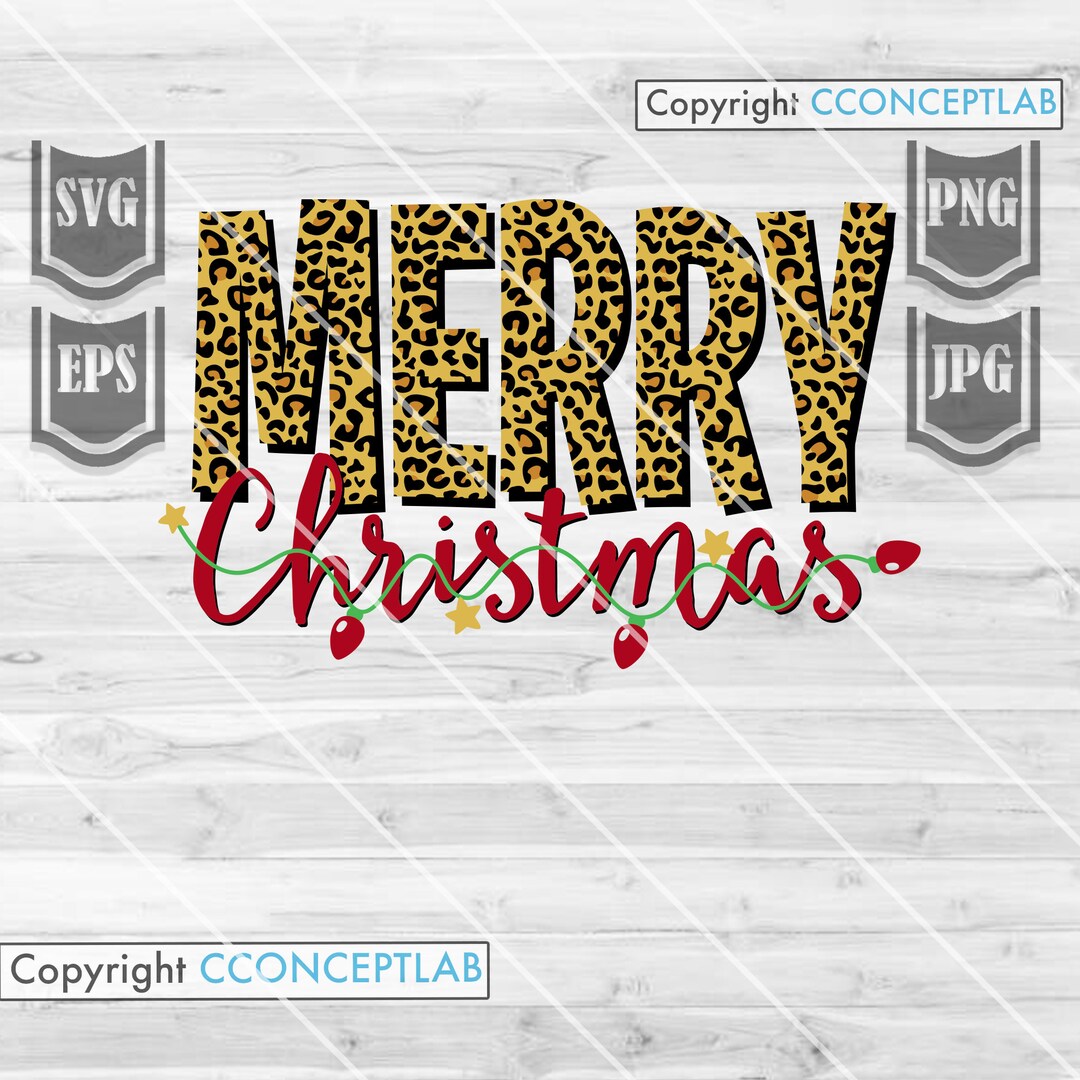 Christmas Leopard Svg Merry Christmas Sign Svg Christmas Signs Svg ...