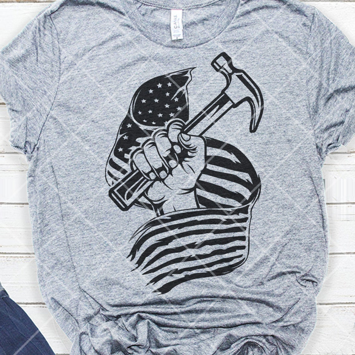 Carpenter Fist Svg Hand Holding Hammer Clipart Home - Etsy