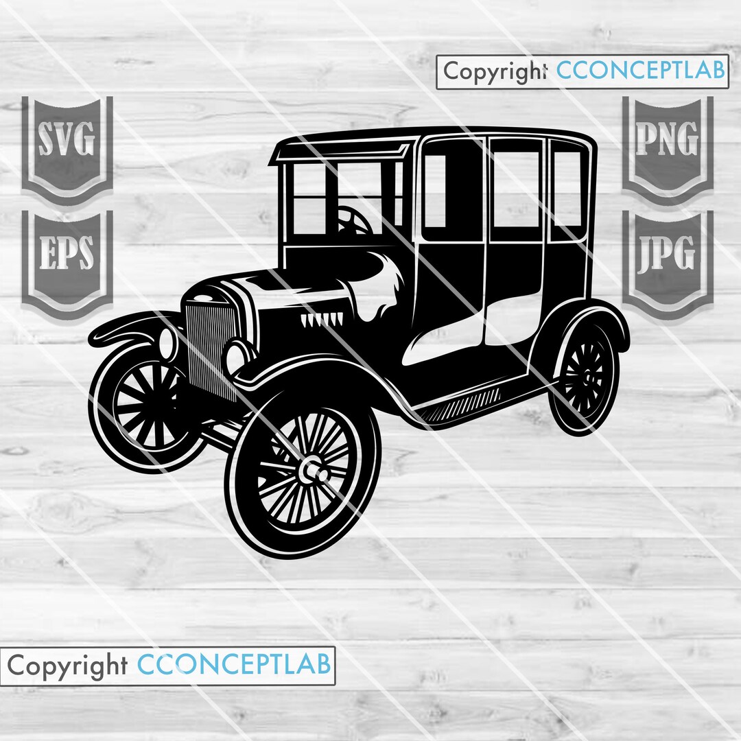 Old Vintage Car Svg | Rustic Vehicle Clipart | 80's 90's Century Rider ...