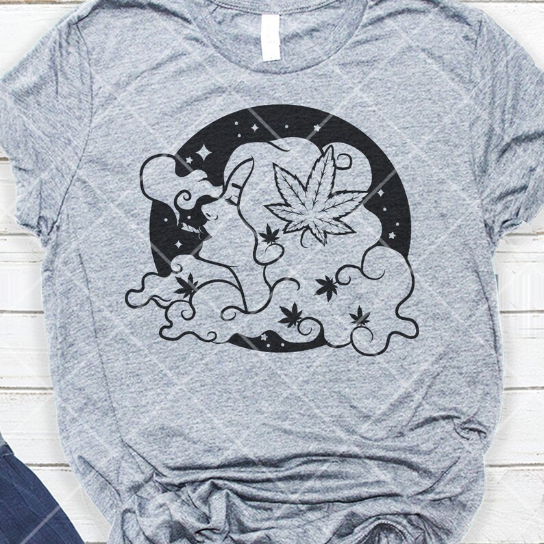 Girl Smoking Weed Svg Cannabis Clipart Marijuana Stencil - Etsy