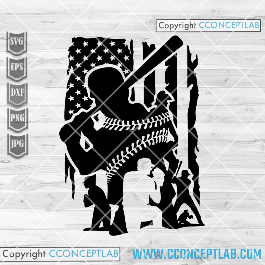 US Baseball Scene Svg | Baseman Clipart | USA Home Run Shirt Png ...