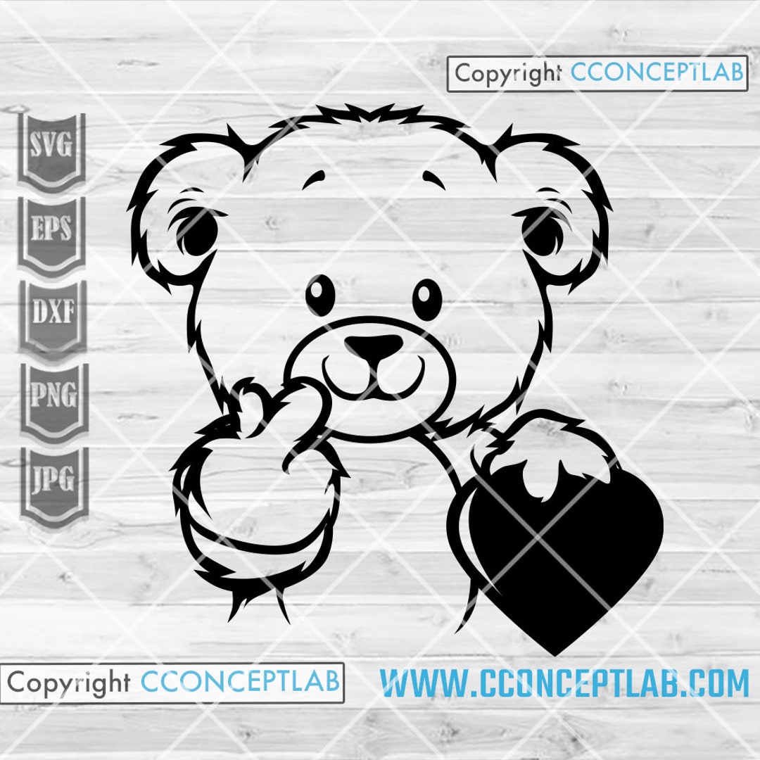 Teddy Oppa Svg | Bear Love Sign Clipart | Cute Grizzly Shirt Png ...