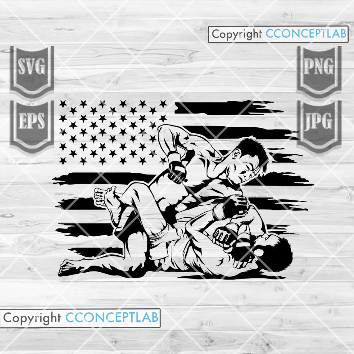 USA MMA Fighter Svg Mixed Martial Arts Cut File Combat | Etsy