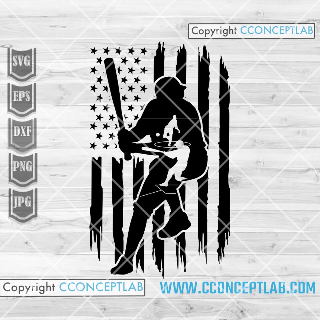 US Baseball Player Scene Svg | Balllife Clipart | Baseman Cutfile ...