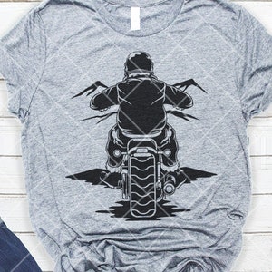 Biker Scene Svg Rider Back View Clipart Sports Dad Cutfile Bike Club ...