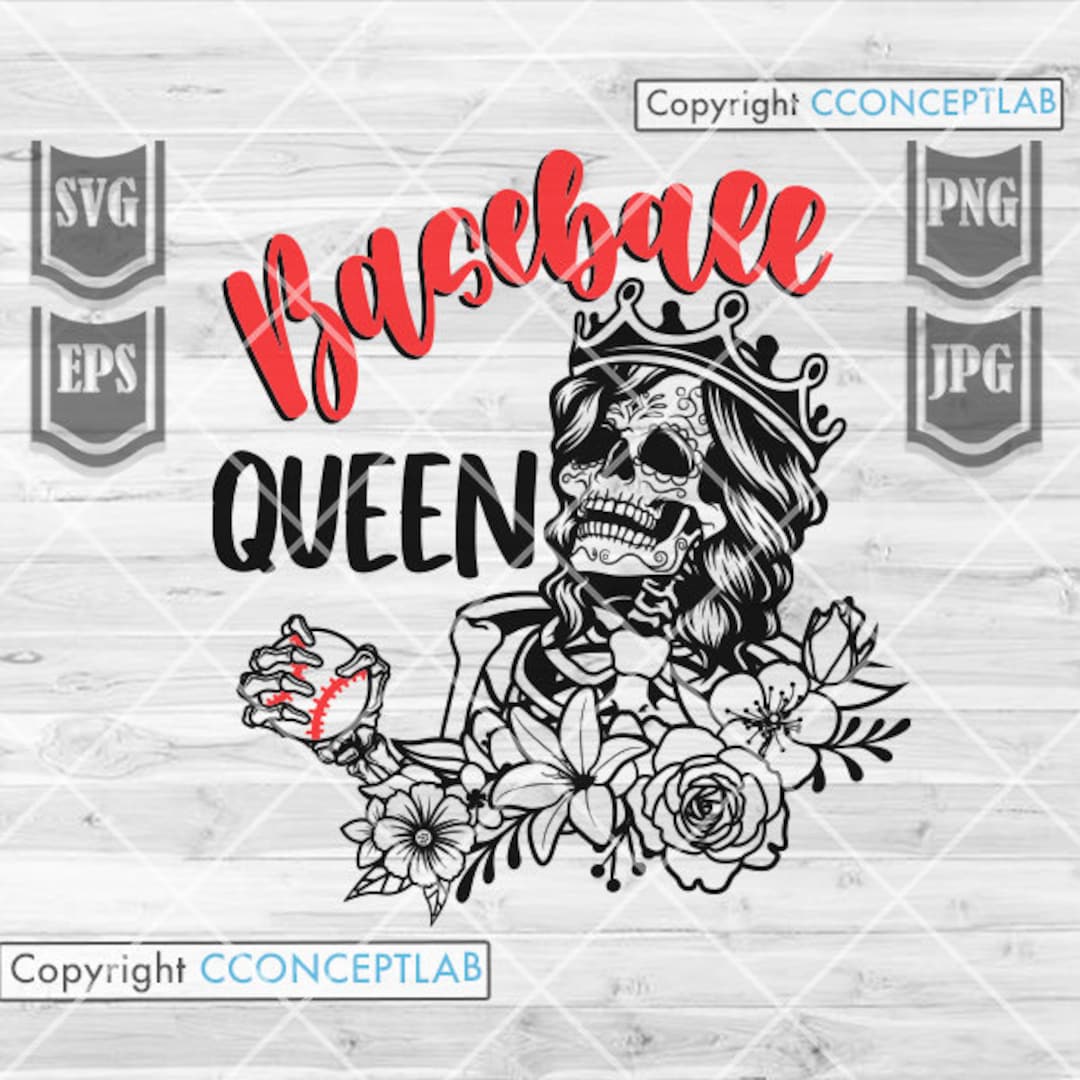 Baseball Queen Svg | Sports Mom Shirt Png | Floral Momlife Clipart ...