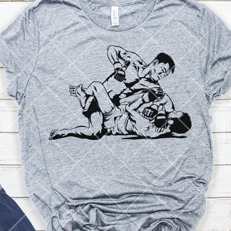 MMA Fighter Svg Strong Warrior Clipart Kick Boxing Stencil - Etsy