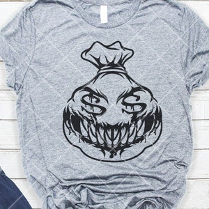 Monster Money Bag Svg | Creepy Rich Kid Clipart | Halloween Dollar Sign ...