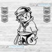 Bandit Teddy Svg Hipster Animal Clipart Gangster Bear Stencil Teddy ...