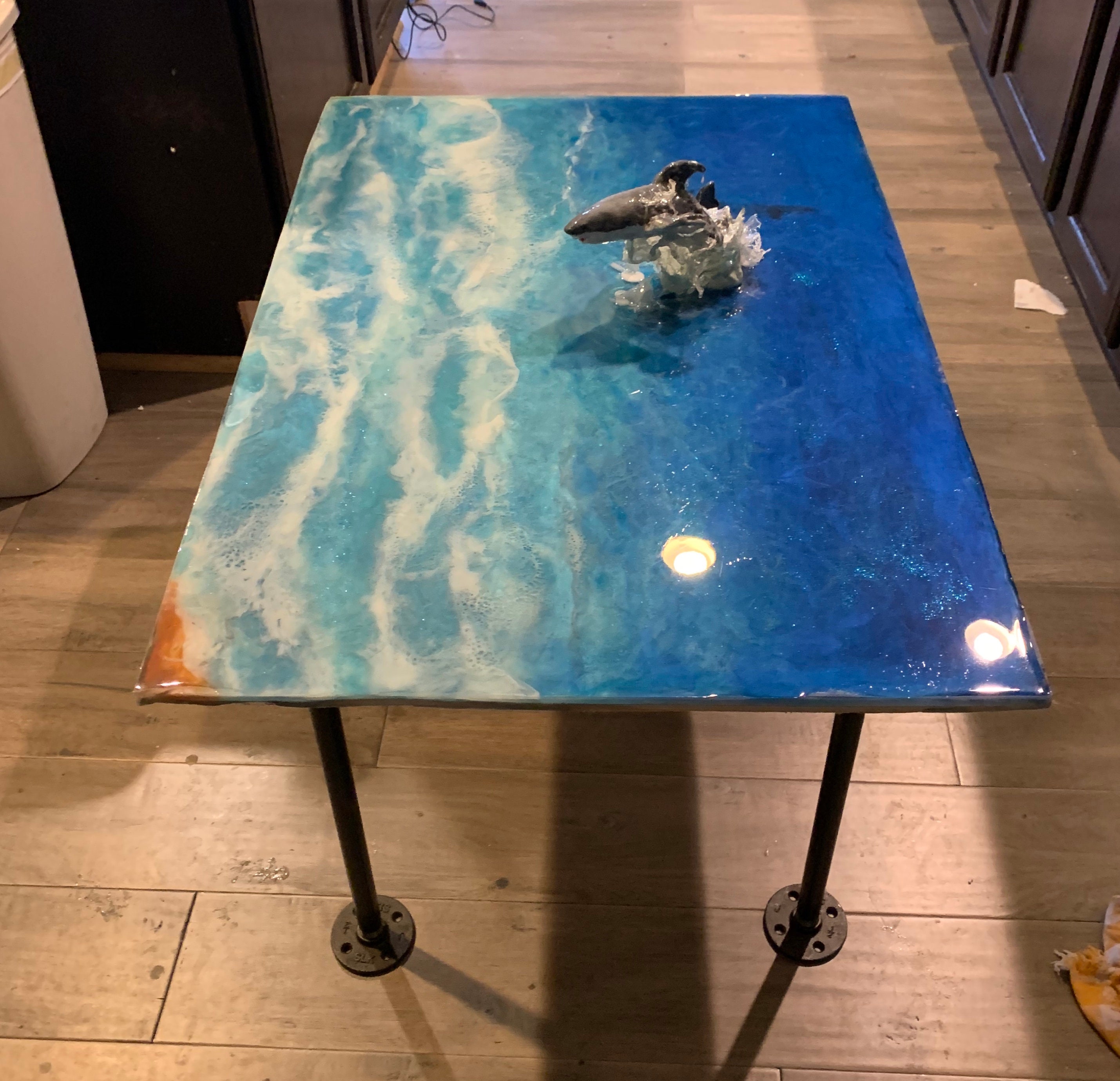 Great White Shark Resin Table - Etsy