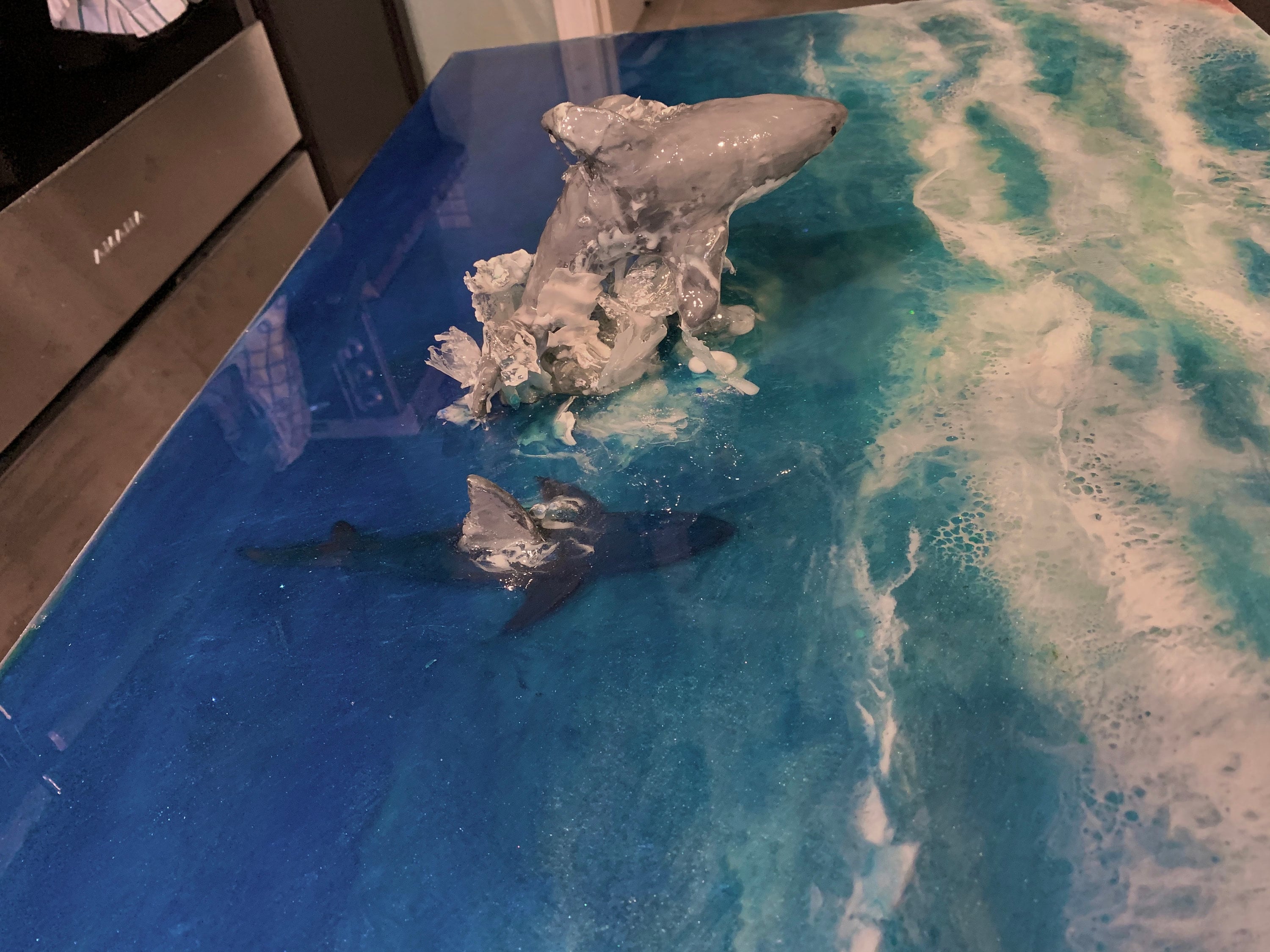 Great White Shark Resin Table - Etsy