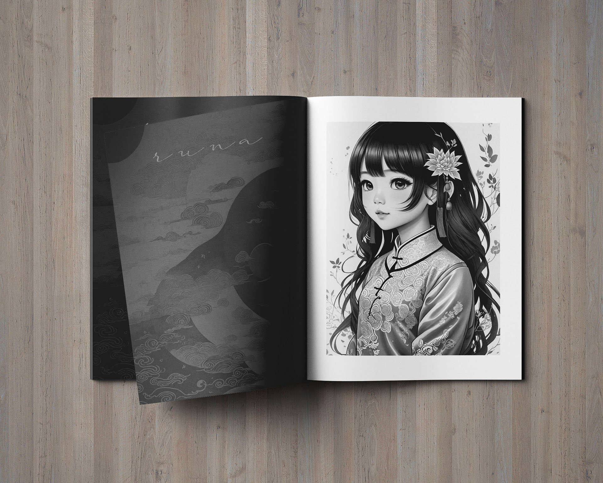 Runa: Beautiful Intricate Kawaii Coloring Book for Adults and Teens ...