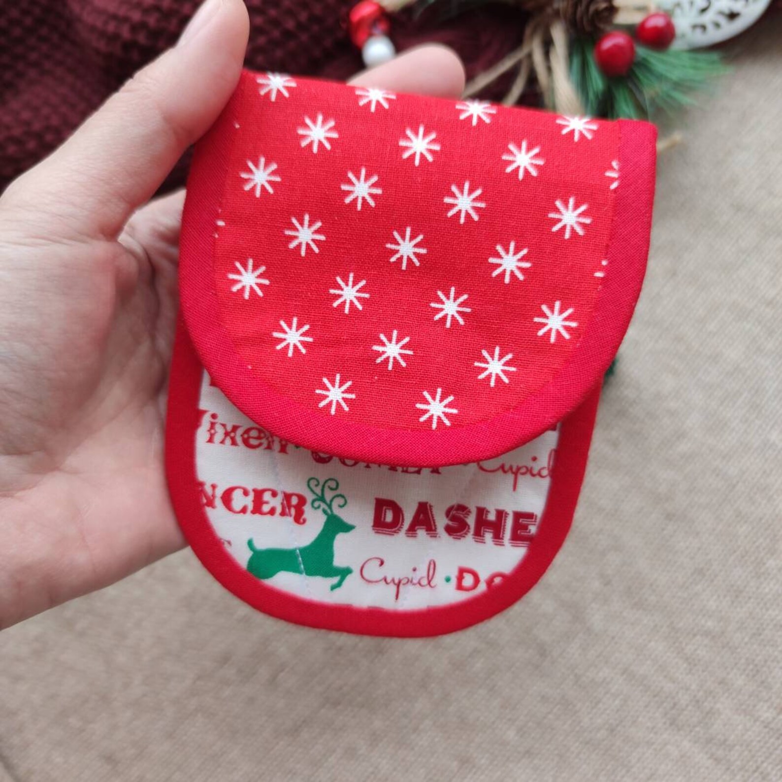 Red Embroidery Scissors Case- Cross Stitch Scissors Case- Scissors ...