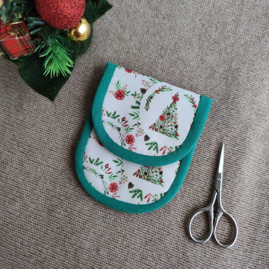 Christmas Scissors Case - Knit Project Case - Crochet Project Scissors ...