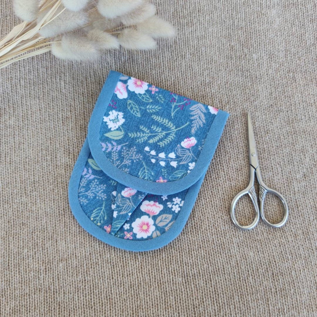 Floral Scissors Case, Cross Stitch Scissors Holder, Scissors Pouch ...