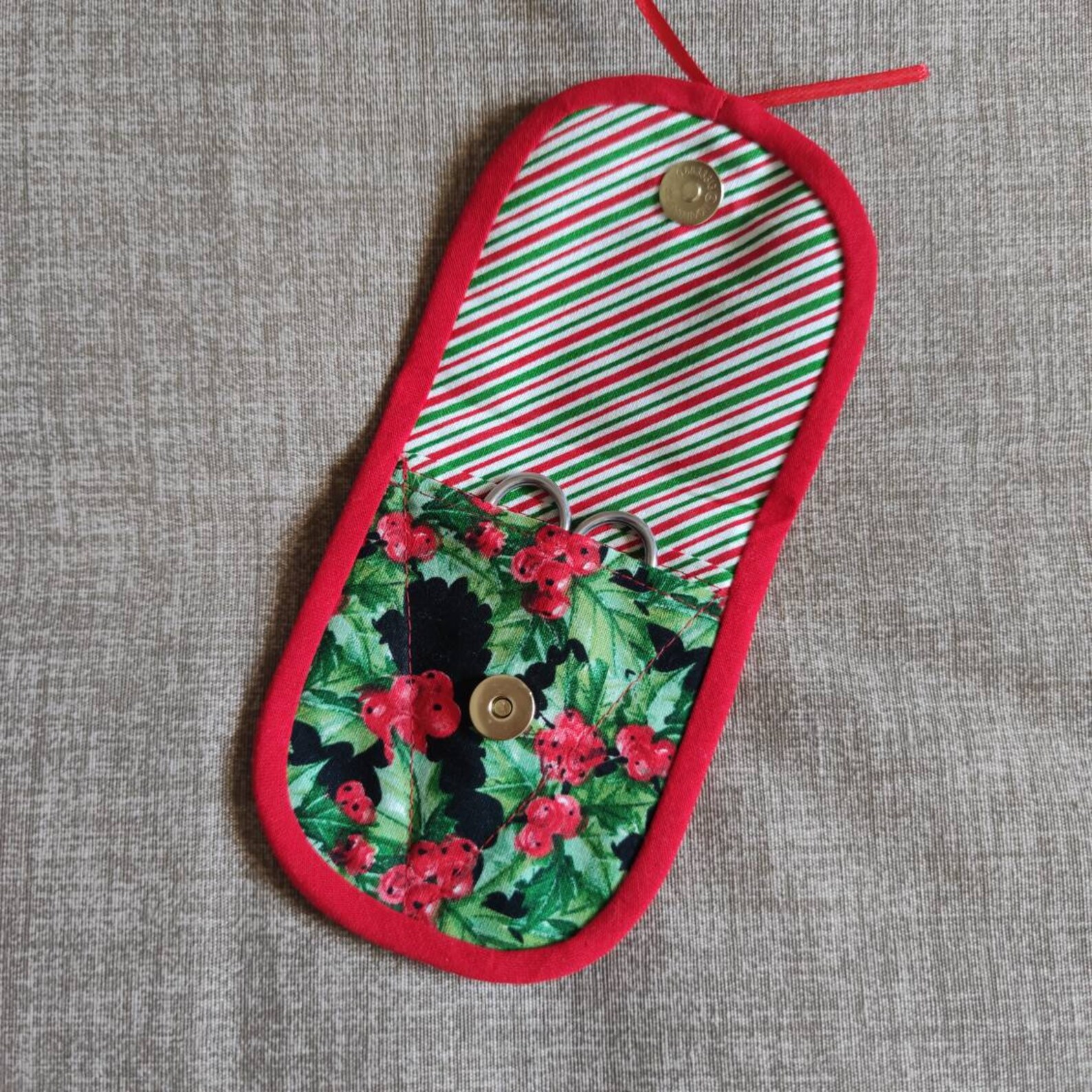 Red Embroidery Scissors Case Scissors Holder Christmas - Etsy