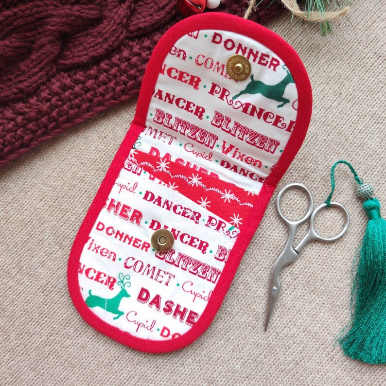 Red Embroidery Scissors Case Cross Stitch Scissors Case Scissors Holder ...