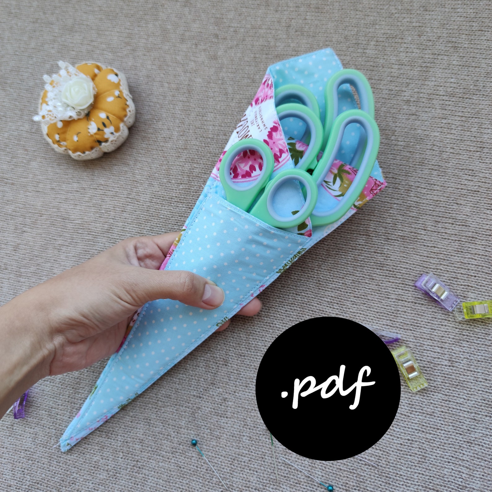 PDF Scissors Case Sewing Pattern & Tutorial Sewing Tools - Etsy