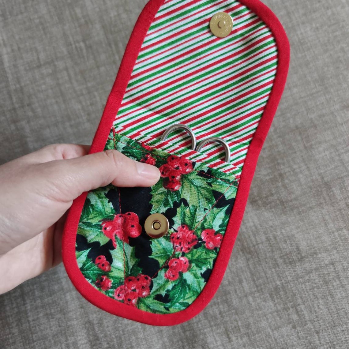 Red Embroidery Scissors Case Scissors Holder Christmas - Etsy