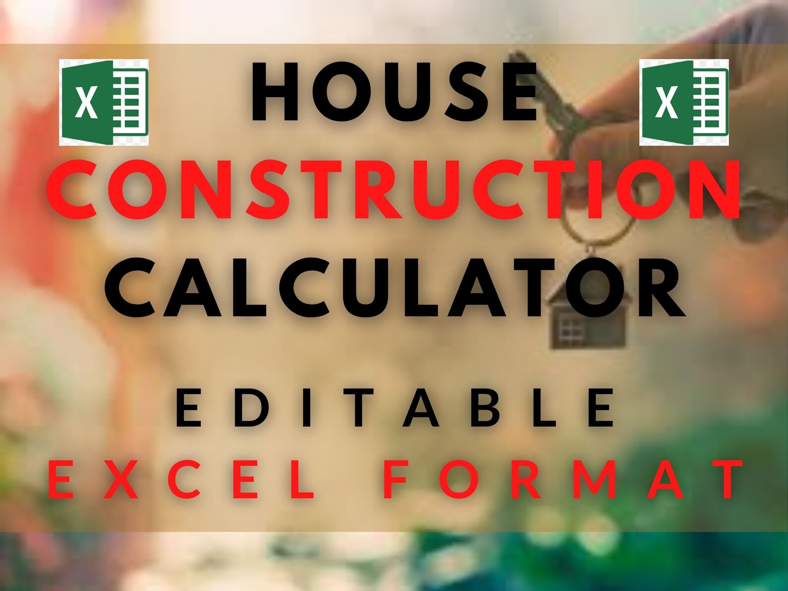 Home Construction Cost Excel Calculator | Personalized Home - Etsy
