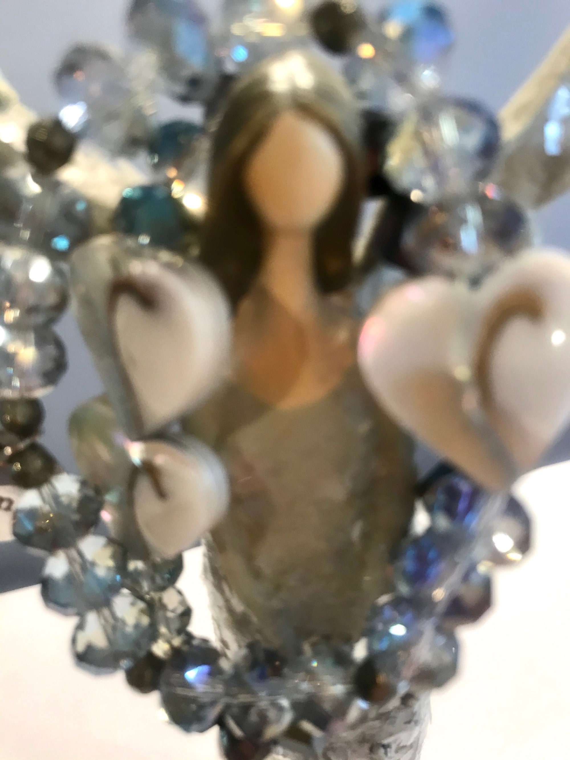 Crystal, Nautilus Shell/Abalone, Iron Pyrite Gemstone Angel Bracelet ...