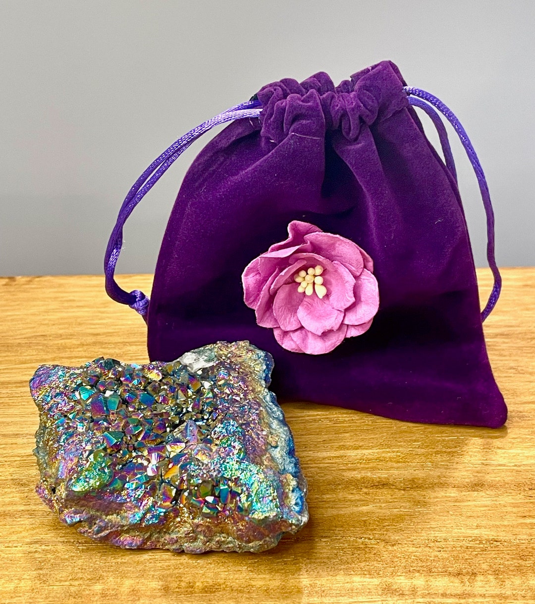 Angel Crystal Bag Rainbow Aura Amethyst Cluster Healing, Reiki Healing ...