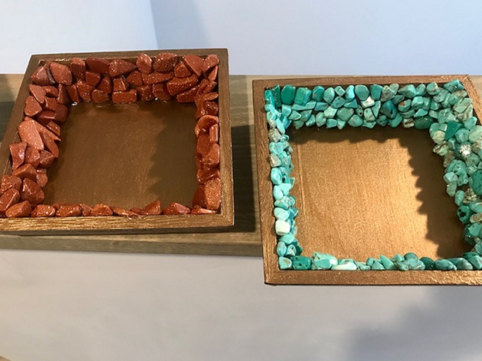 Gem Tray: Crystals and Natural Wood