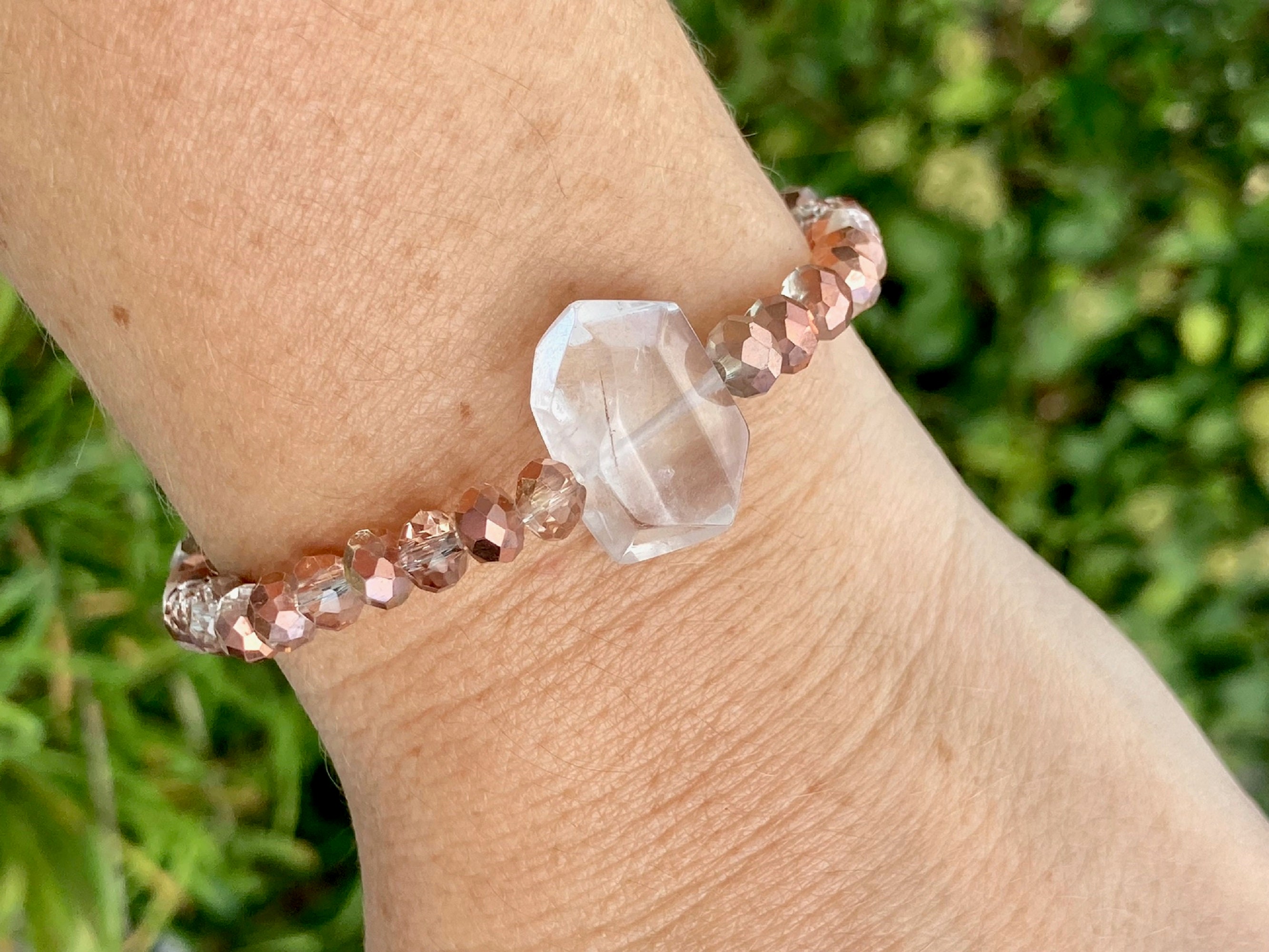 Gemstone Bracelet - Crystal / Quartz / Copper Healing Bracelets, Evil ...