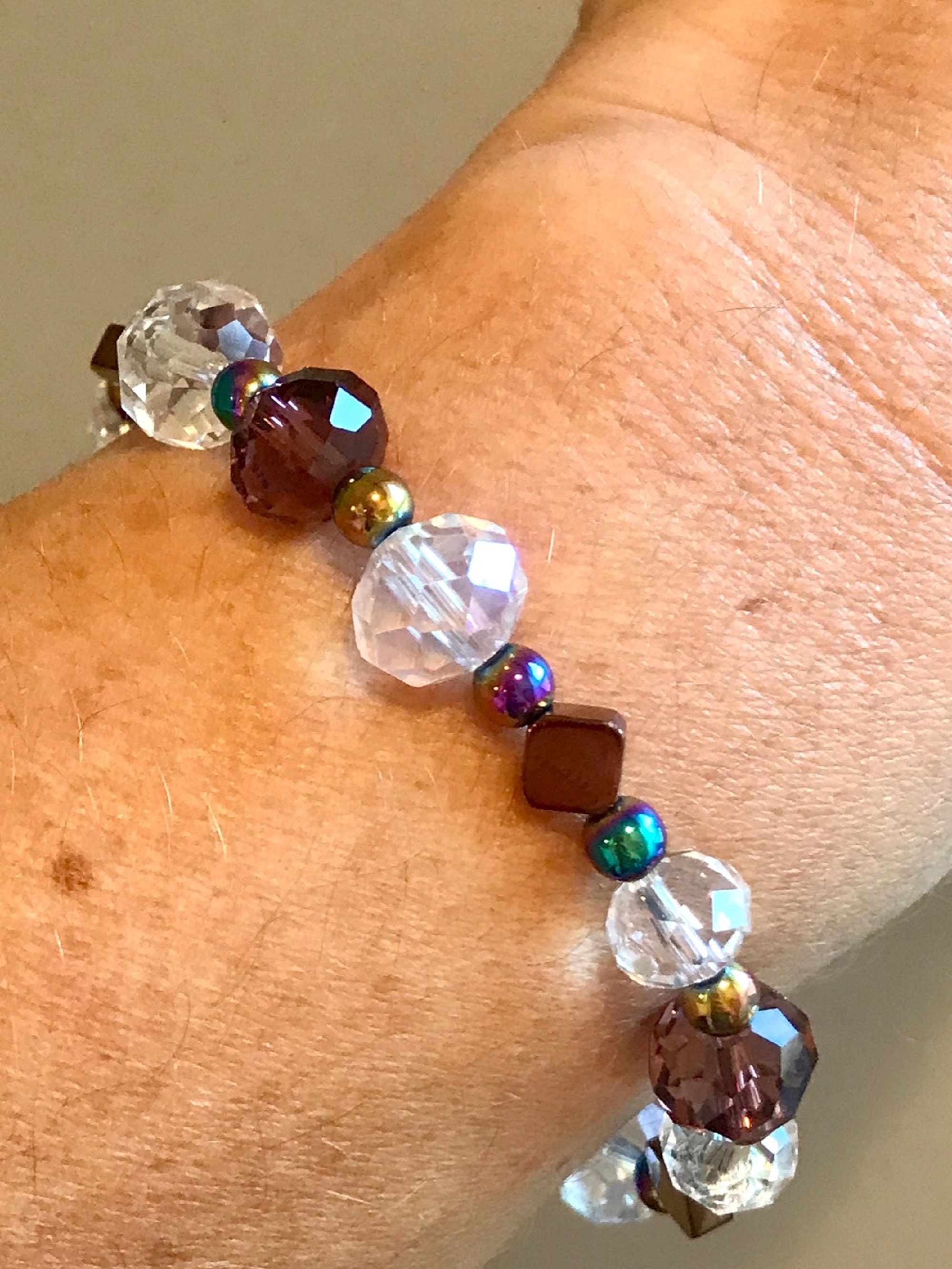 Gemstone Bracelet - Crystal / Hematite Healing Bracelets for Women ...