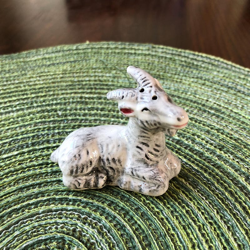 Porcelain Goat Figurine - Etsy