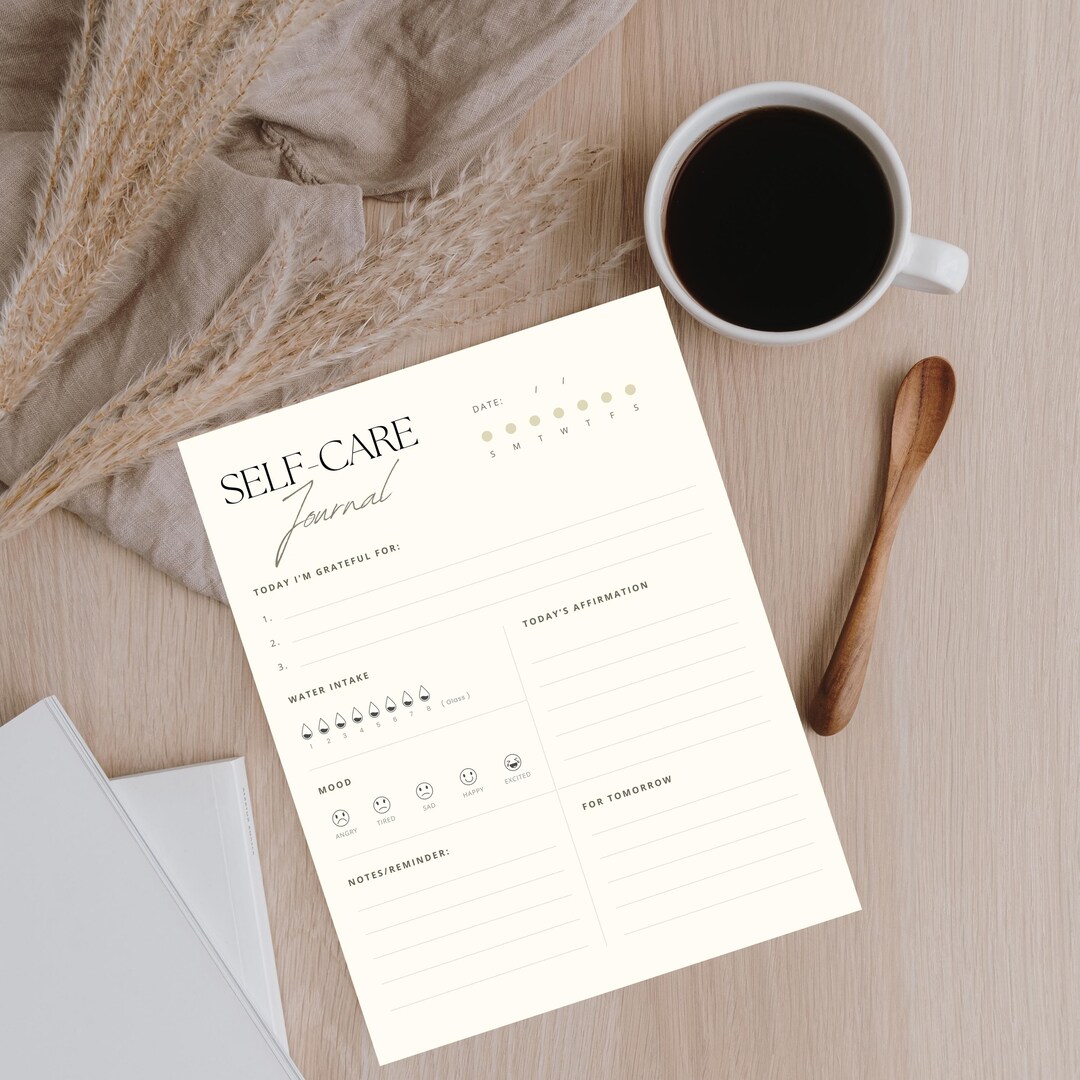 Digital Self Care Journal, Wellness Journal, Mindfulness Journal ...