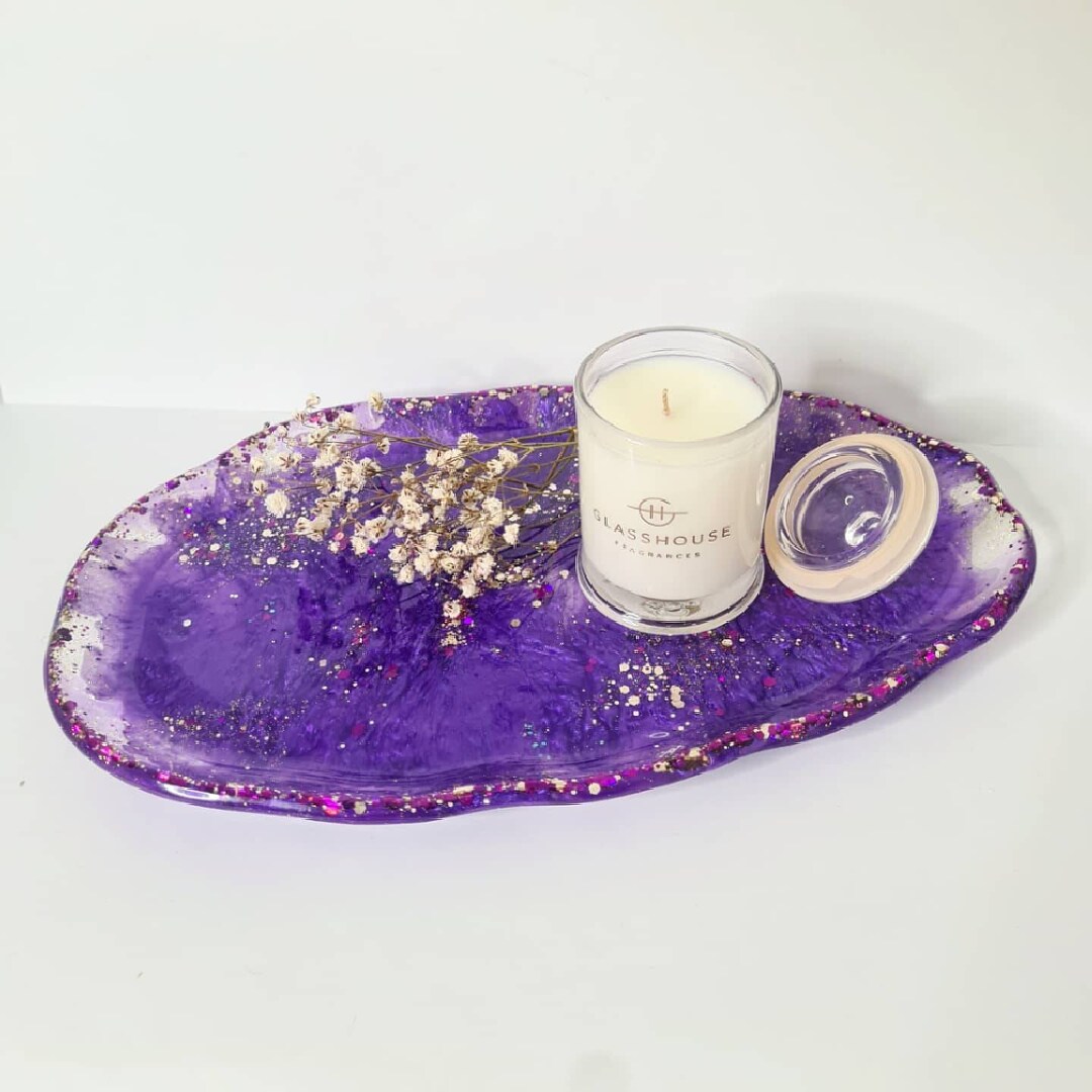 Glamour Plate - Resin Plate - Custom Tray - Unique Gift - Etsy