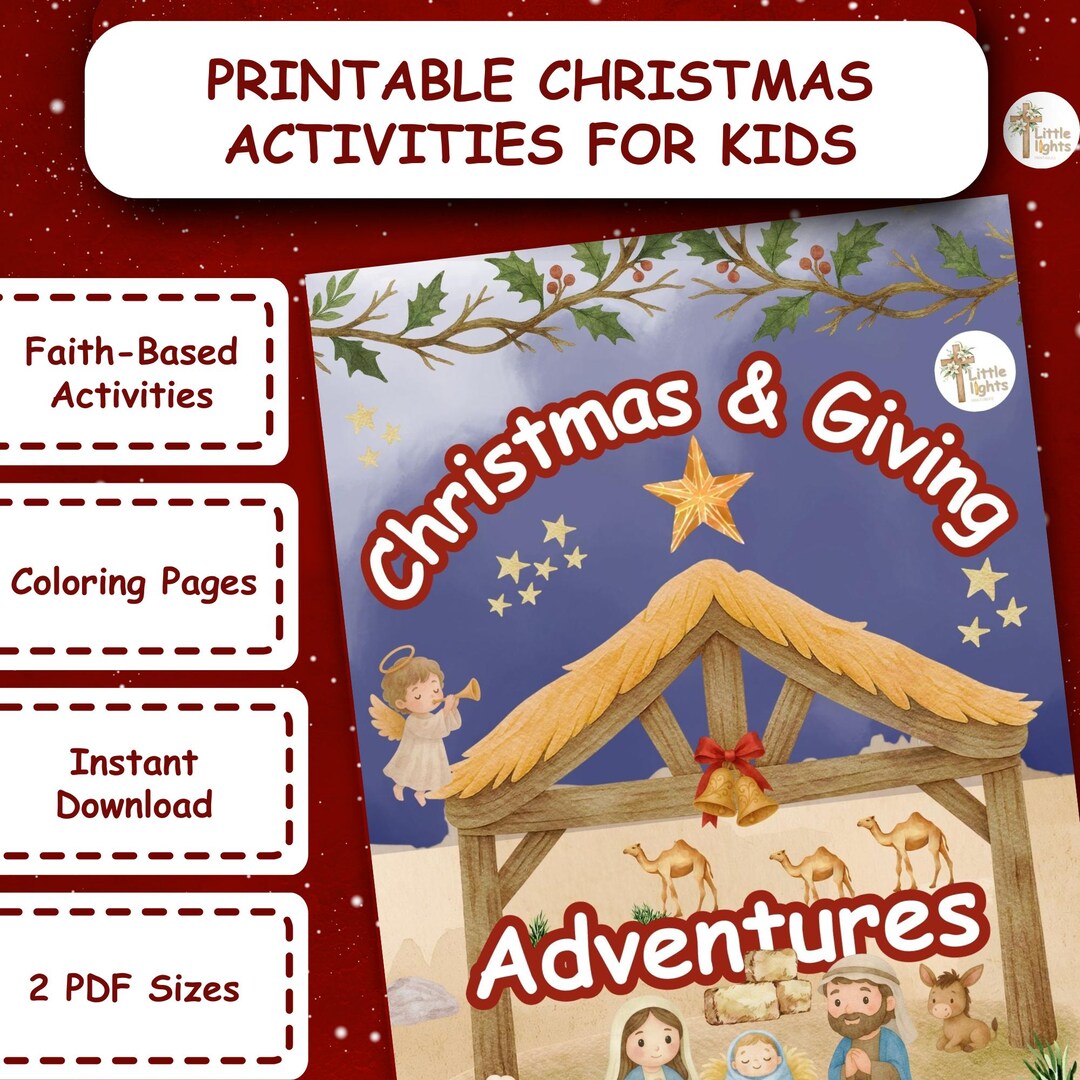 Christmas Giving Printable Activity Pack for Kids – Christian Holiday ...