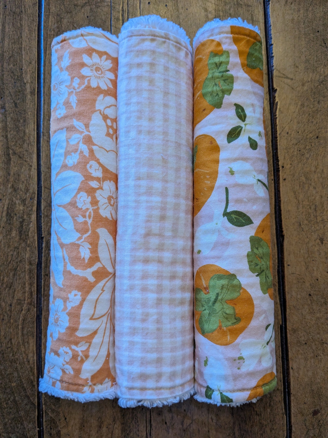 Set of 3 Burp Cloths, Burp Rag, Spit Rag, Burp Cloths, Chenille Burp ...