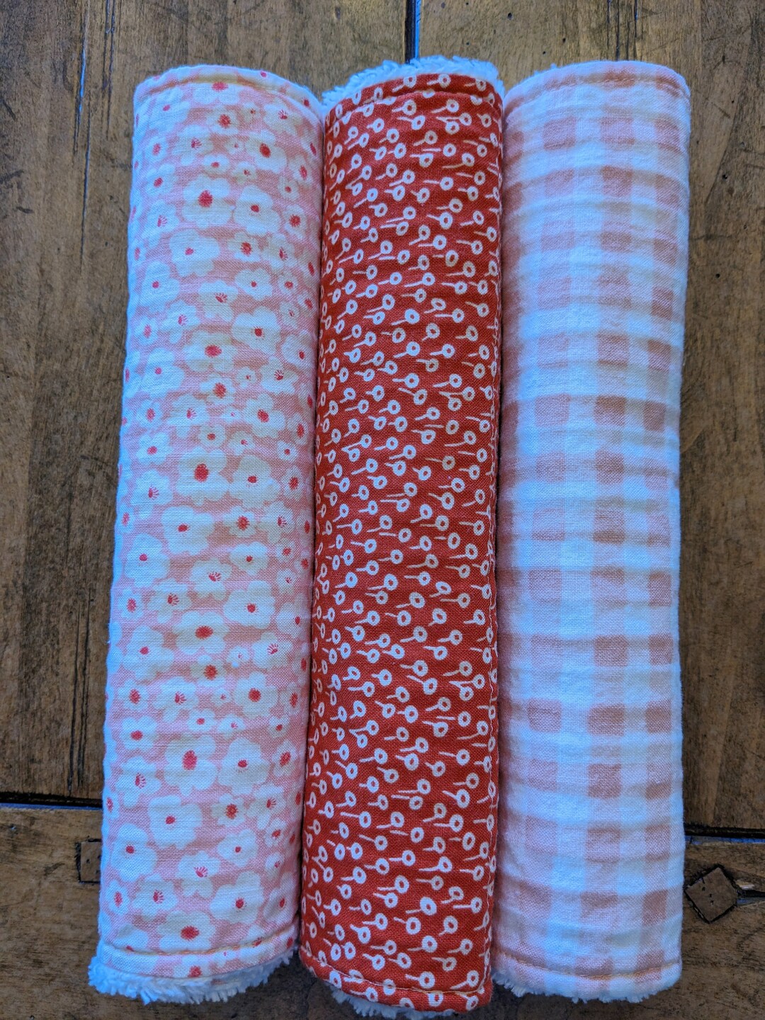 Set of 3 Burp Cloths, Burp Rag, Spit Rag, Burp Cloths, Chenille Burp ...