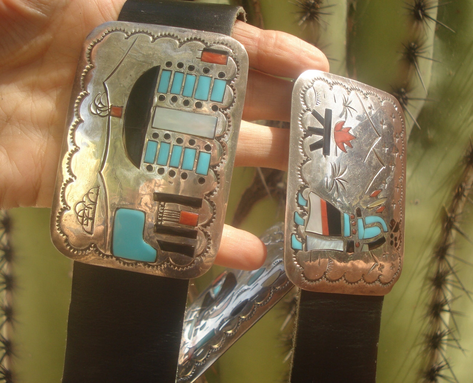 1970's Ben Becenti Storyteller, Navajo Concho Belt, Conchos With Navajo ...