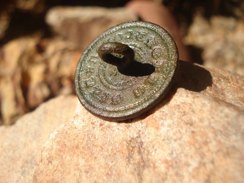 C.1790's-1810, Antique Flatbutton, Treble Gilt Colour Button, British ...