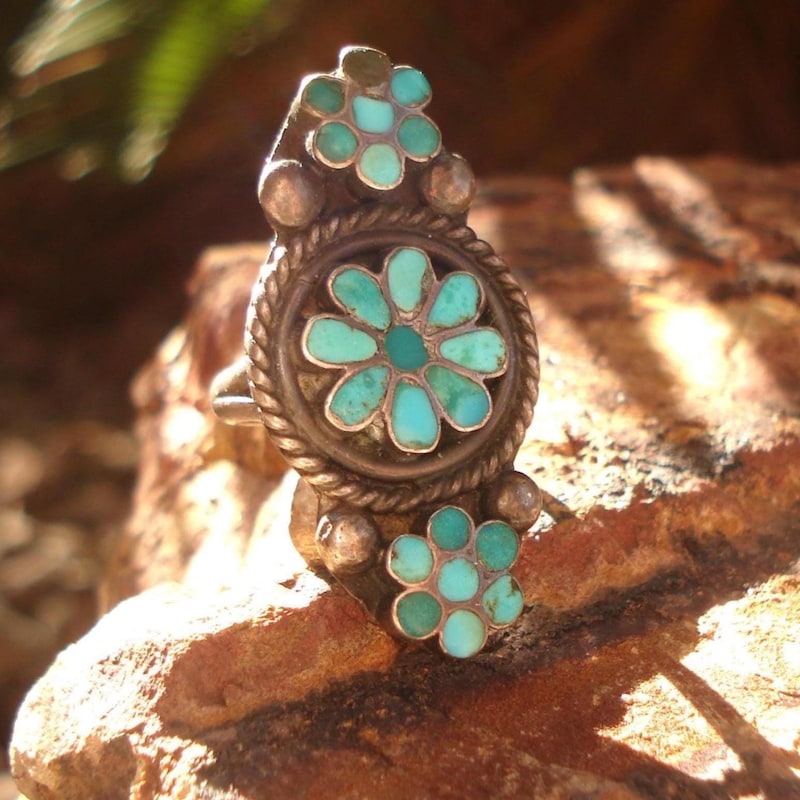 Vintage Zuni Dishta Ring - Etsy
