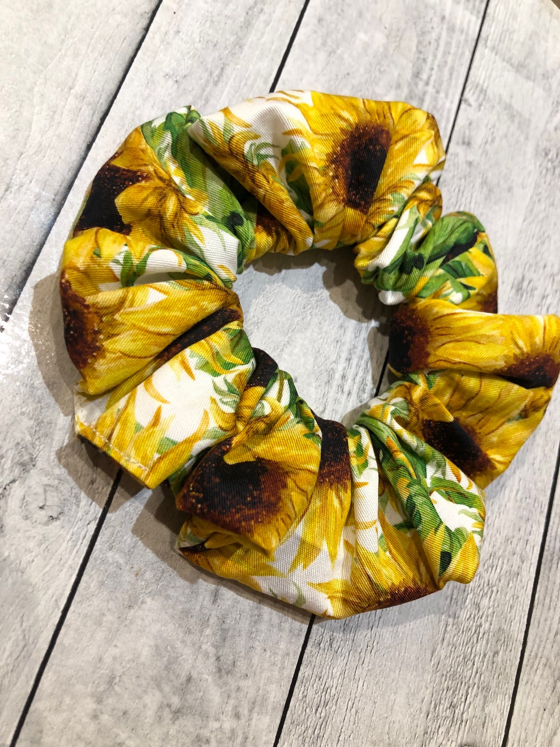 Sunflower Scrunchie Gardener Scrunchie Flower Scrunchie - Etsy UK