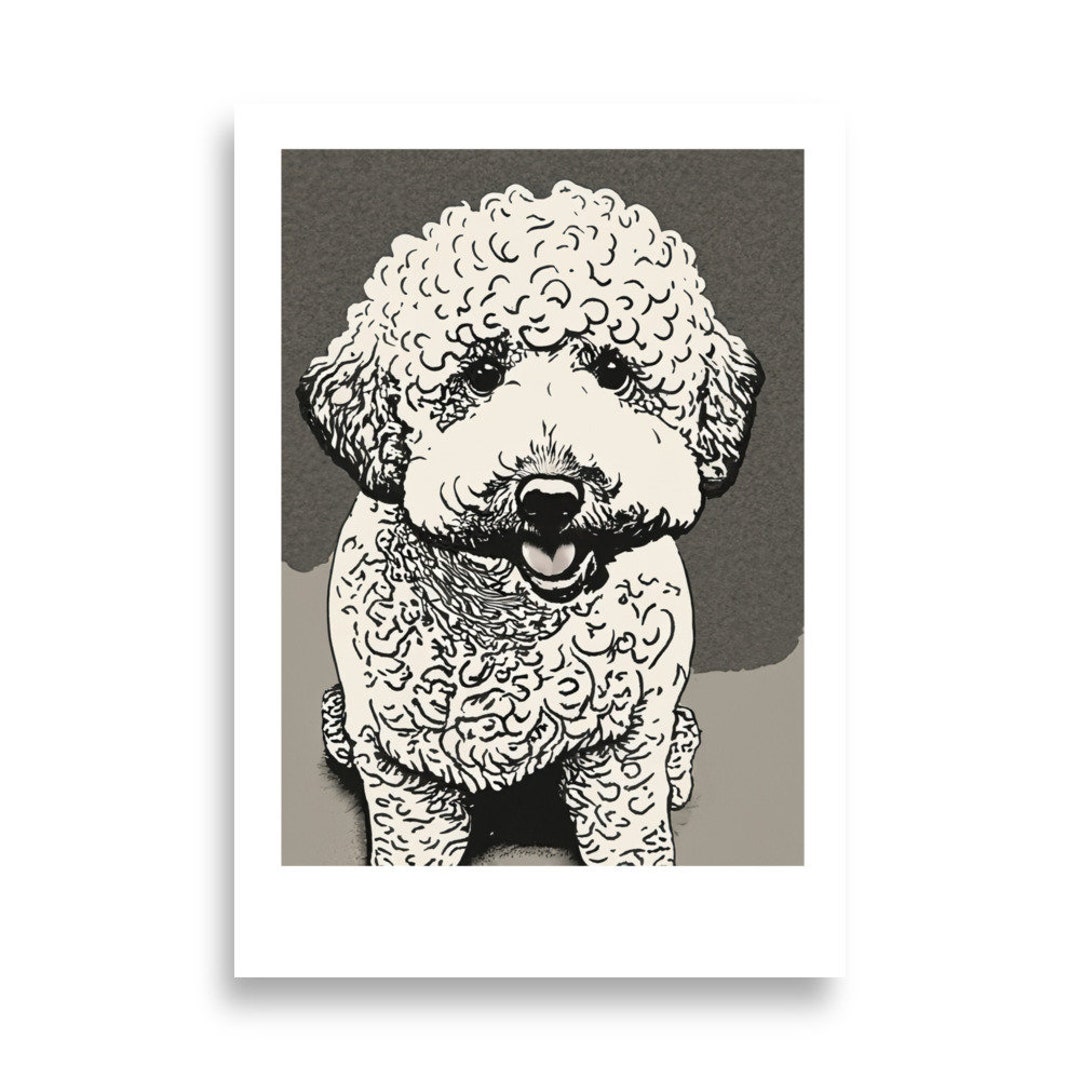 Happy Cockapoo Linocut Print Art Print A4 A3 A2 - Etsy