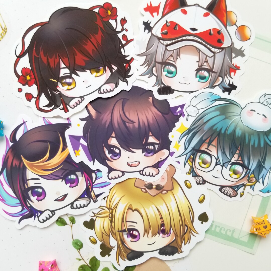 VTUBER Sticker Set Shu Ike Vox Mysta Luca - Etsy