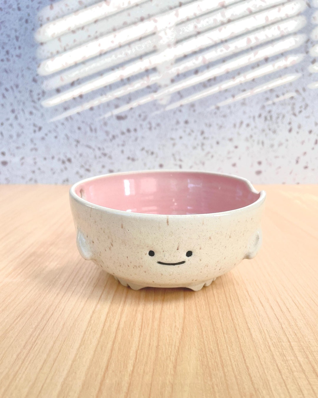 Rice Bowl // Small Pink Smile // Snack Bowl // Handmade Pottery ...