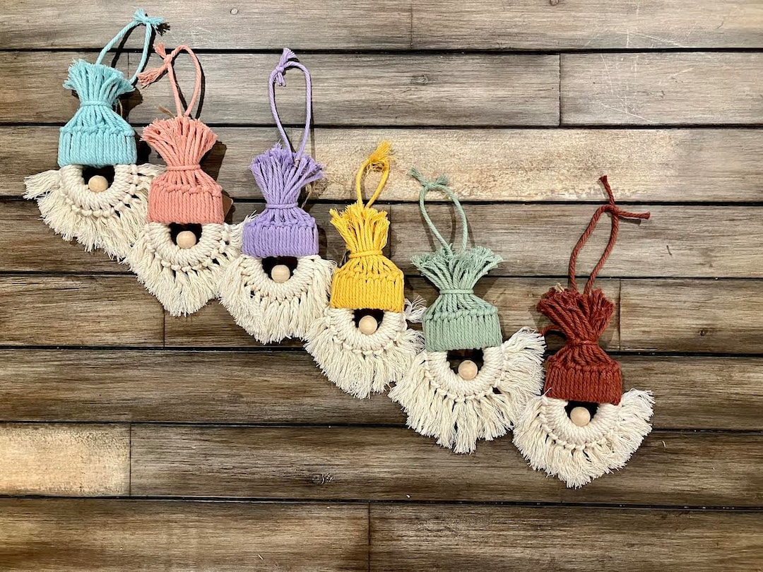Gnome, Handmade, Macrame, Christmas Ornament, Magnet, Personal ...