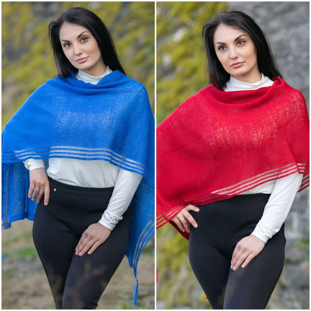 100% Linen Poncho | Summer Poncho Made of Natural Fibres | + FACIAL ...