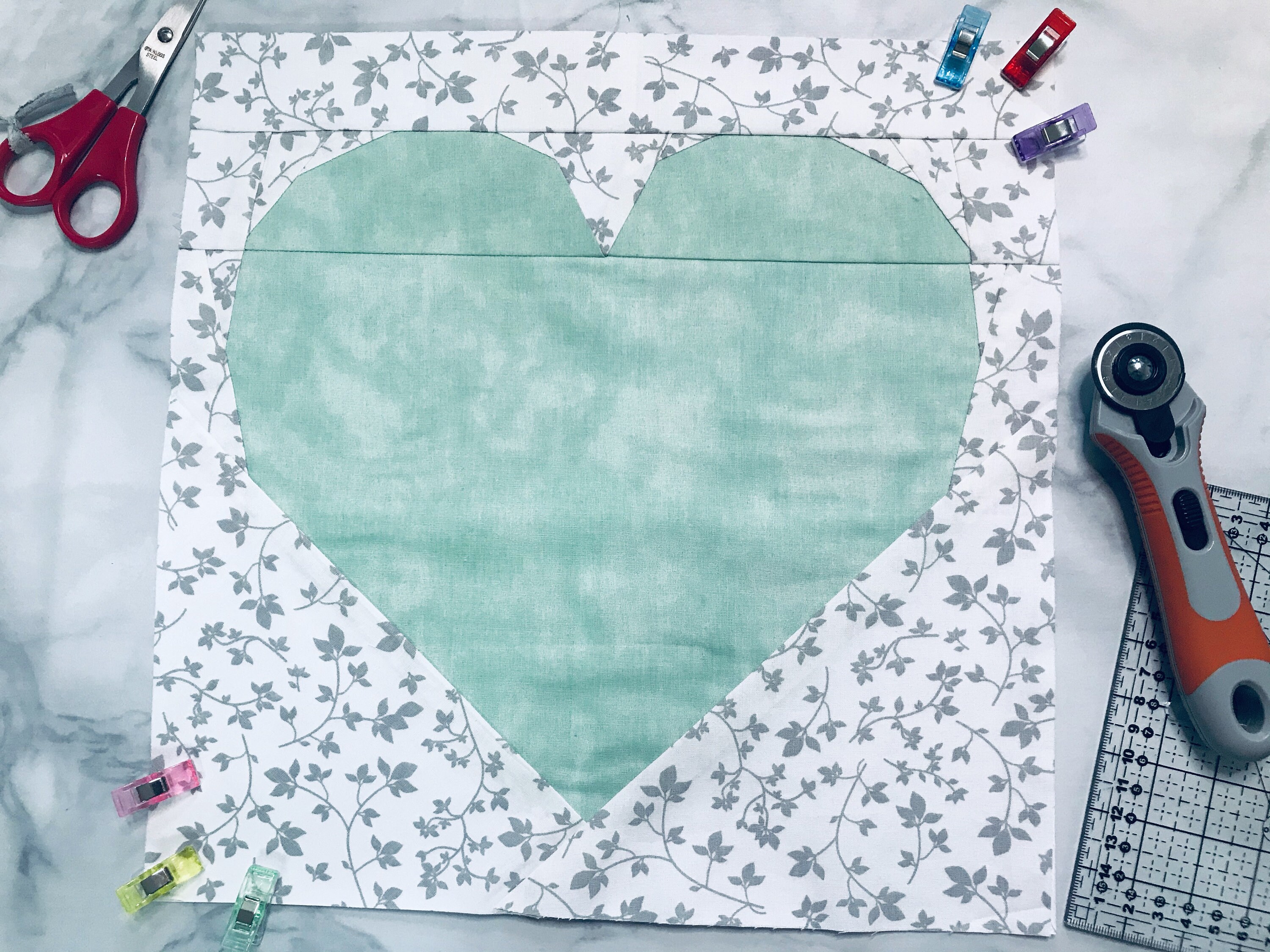 Pride Heart Foundation Paper Piecing Pattern - Etsy