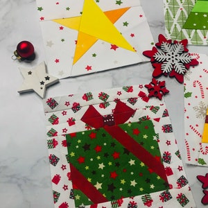 Foundation Paper Piecing Pattern Bundle 'christmas Basics' / 4 Blocks ...