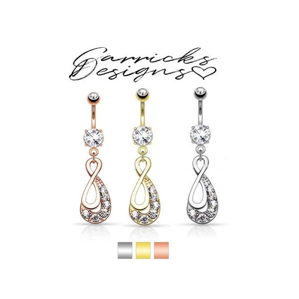 Infinity Belly Ring - Etsy