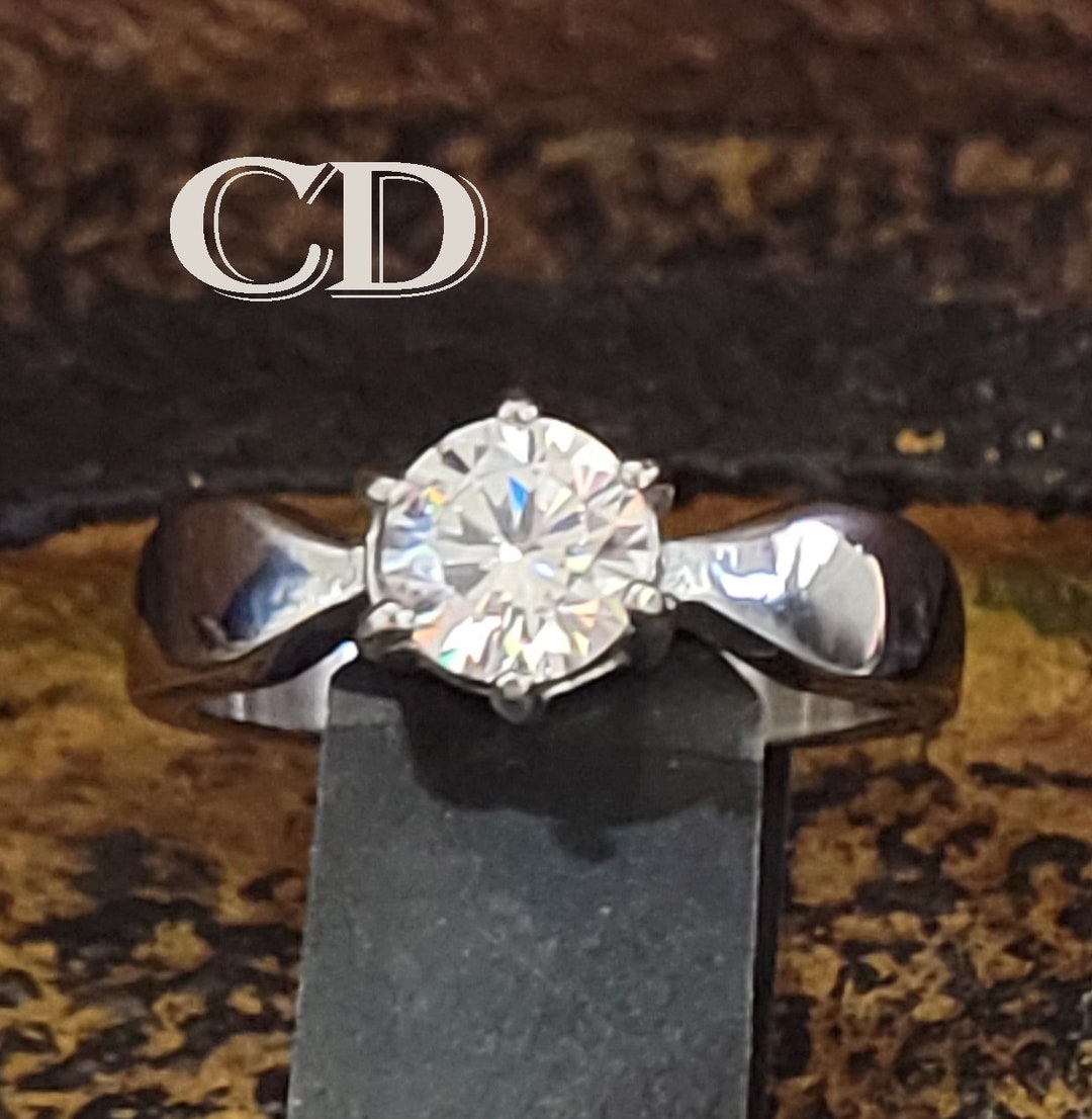 Women's Silver Solitaire Promise Ring - Pinky Promise Ring - Girls ...