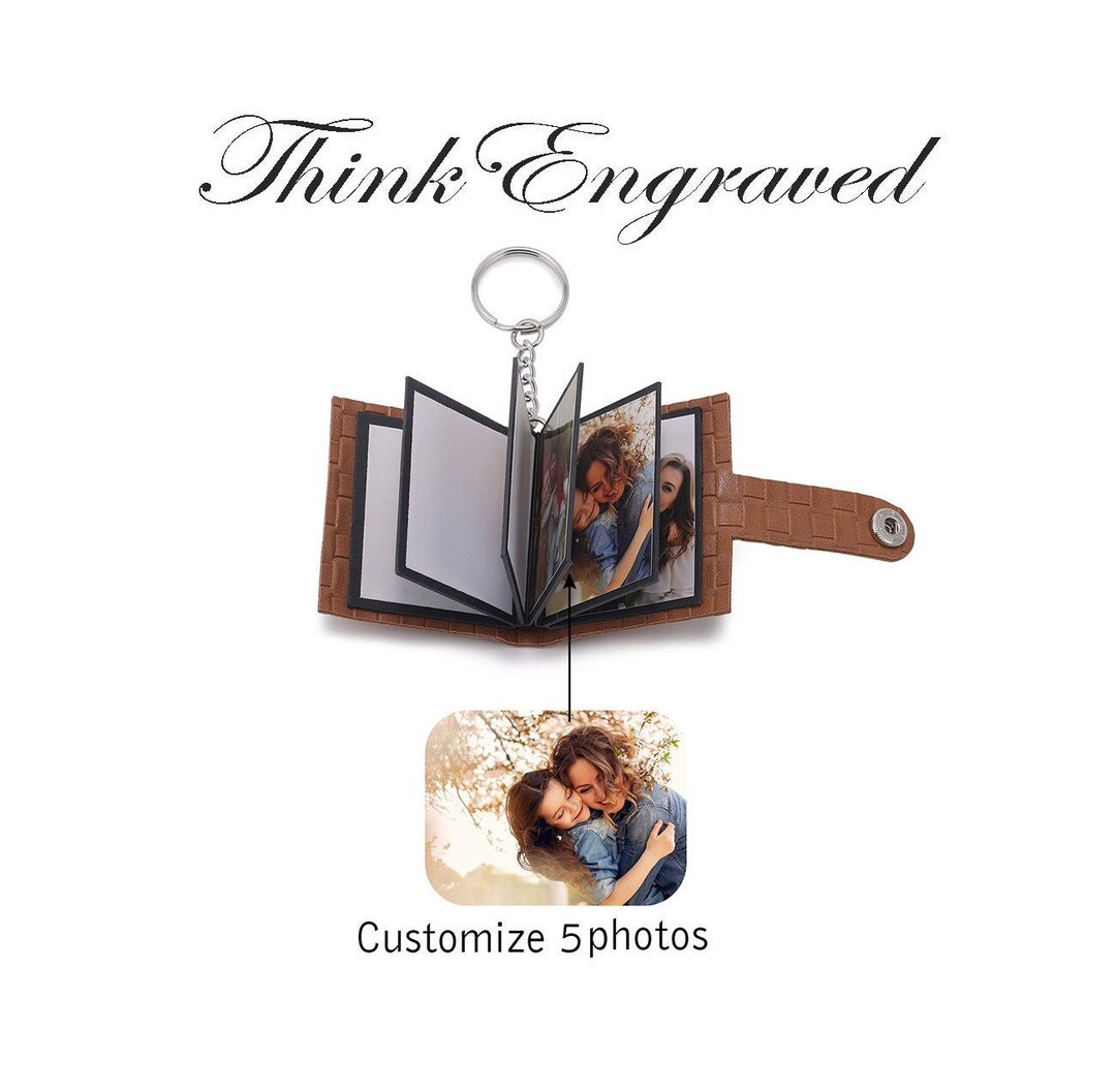 Personalized Photo Collage Keychain Wallet Mini Album 5 or 10 Photos - Etsy